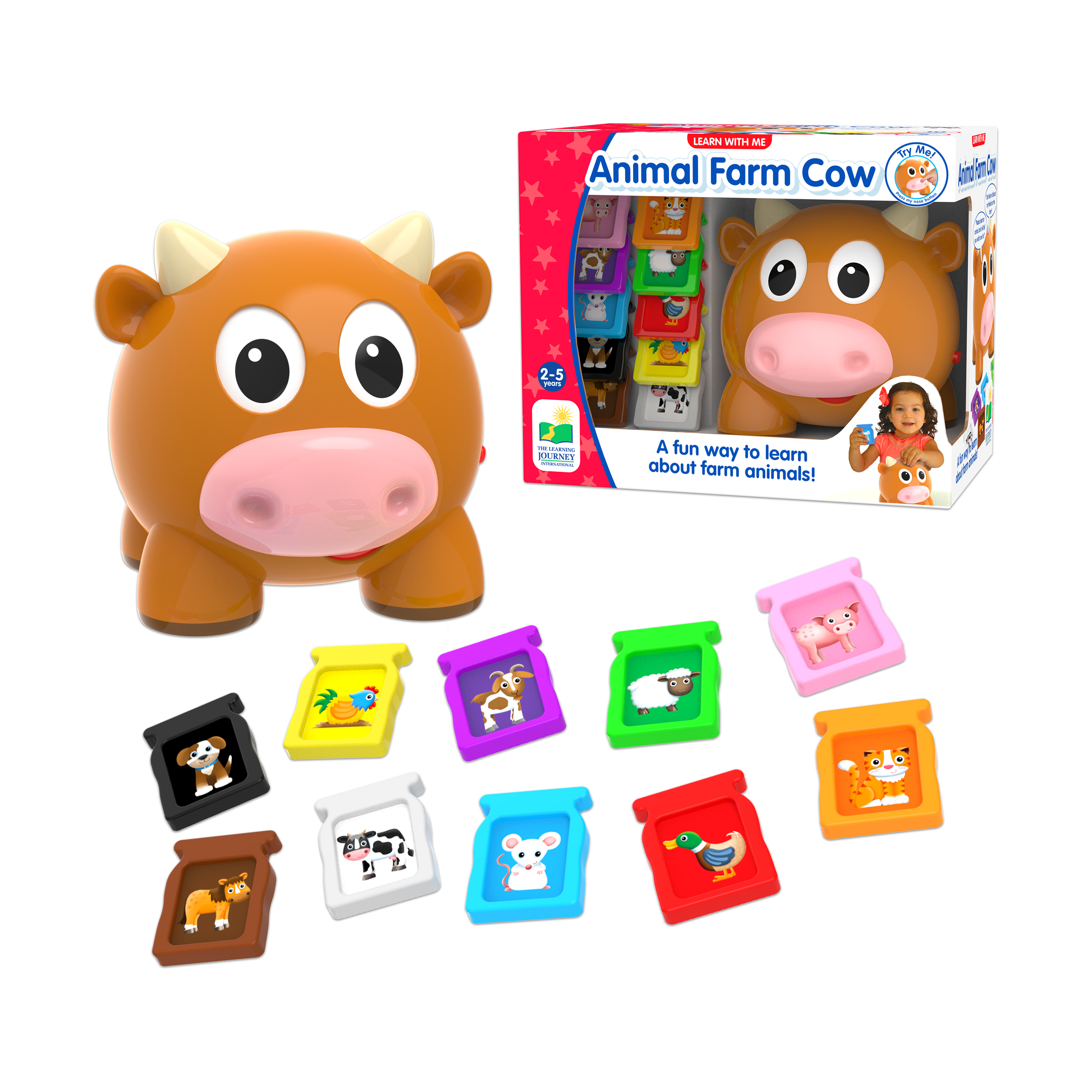 New - The Learning Journey Learn with Me - Animal Farm Cow - Ages 2-5 ...